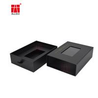 China Hot Stamping 300gsm C2S 4.5inch Sliding Drawer Gift Boxes With PVC Clear Window for sale