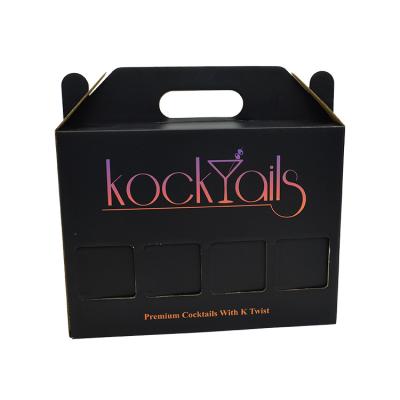 China Foldable Wine Bottle Shipping Box , OEM oDM 4 Bottle Wine Gift Box for sale