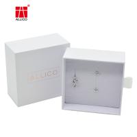 China 128gsm-400gsm White Cardboard Sliding Drawer Gift Boxes For Earring ODM for sale