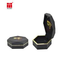 China Gold Stamping Wedding Ring Presentation Box , 88g Hexagon Cardboard Box for sale