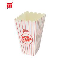 China Red And White Popcorn Food Packaging Gift Boxes 2.9 X 2.9 Inch For Movie for sale