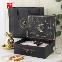 China Rigid Magnetic 8x10 Presentation Boxes , Gold Foil Stamping Black Flat Pack Boxes for sale