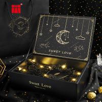 China Rigid Magnetic 8x10 Presentation Boxes , Gold Foil Stamping Black Flat Pack Boxes for sale