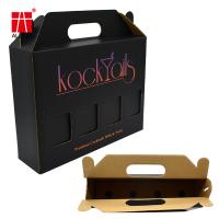 China Corrugated Cocktail Set Gift Box , B3 B9 W9 4 Bottle Wine Box for sale