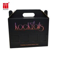 China Corrugated Cocktail Set Gift Box , B3 B9 W9 4 Bottle Wine Box for sale