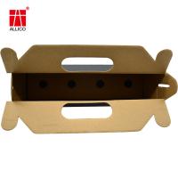 China Corrugated Cocktail Set Gift Box , B3 B9 W9 4 Bottle Wine Box for sale