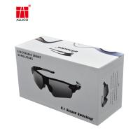 China Sunglasses 285gsm White Paperboard Box , Hinged Lid 6x6 Gift Box for sale