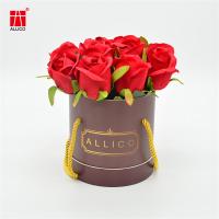 China 600-1000gsm CMYK Brown Flower Bouquet Gift Box Multi Colors Handmade for sale