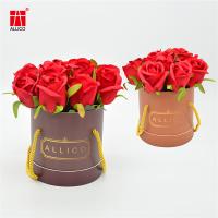 China 600-1000gsm CMYK Brown Flower Bouquet Gift Box Multi Colors Handmade for sale