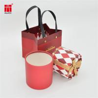 China Round 350g 1.5mm Cardboard Gift Boxes With Ribbon Bow On Lid ODM for sale
