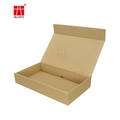 China 1-4C Kraft Paper Foldable Packaging Box Spot UV With Ribbon for sale