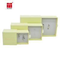 China Green Cardboard Jewelry Gift Box Necklace Earrings Use SGS Certificates for sale