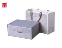 China Custom Logo UV Packaging Sliding Drawer Gift Boxes White Cardboard Gift Box for sale