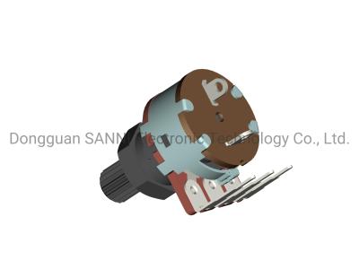 China RV16802NS 16mm Plastic Shaft Potentiometer with Switch for sale
