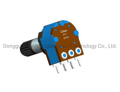 China 12mm Dual Unit Rotary Potentiometer Insulated Shaft Sealed RV123G0 OEM for sale