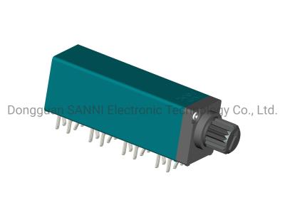 China Eight Unit Rotary Horizontal Potentiometer Shaft Sealed RV97P0F0 for sale