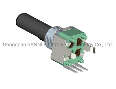 China Rotary 9mm Potentiometer Vertical Insulated Shaft Sealed RV90XB2N0FB for sale