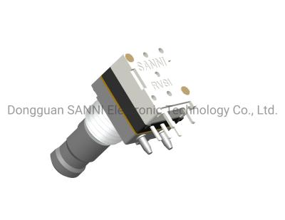 China 18 Detent Digital Rotary Encoder With Push Switch 8mm Metal Shaft Sealed Type for sale