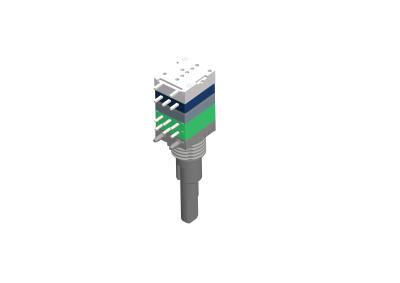 China Metal Dual Shaft Rotary Encoder Incremental With 0.5mm Push Switch for sale