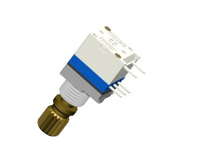 China 9mm Sealed Absolute Rotary Shaft Encoder Metal Shaft With Push Switch for sale