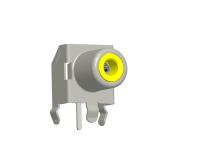 China Stereo Yellow RCA Female Connector Single Unit RCA01-004-PY For RF Automobile for sale