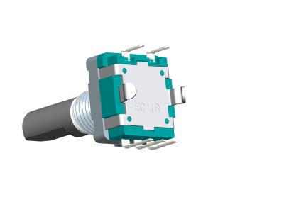 China Vertical Digital  Incremental Rotary Encoder With 0.5mm Travel Push Switch, 15pulses 30 Detents for sale