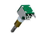 China Rotary encoder EC11 double metal shaft 15 pulse incremental rotary encoder for car audio digital for sale