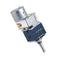China RK27 Motorized LOG Stereo Potentiometer Dual 50K 2 Gang Smooth Cylindrical Shaft For Audio for sale