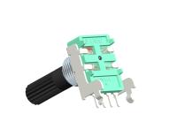 China Low Price Single Gang Rotary Potentiometer Plastic/Metal Shaft Through Hole/DIP Mount 100MΩ Insulation Resistance for sale