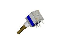 China Knurled Shaft Rotary Potentiometer 6mm Diameter Round Shaft 300Ω-3MΩ Resistance for sale