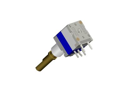 China Knurled Shaft Rotary Potentiometer 6mm Diameter Round Shaft 300Ω-3MΩ Resistance for sale