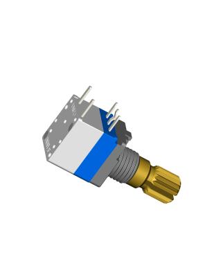 China Single Or Dual Gang Rotary Potentiometer Plastic/Metal Shaft PCB Lug 0.05W Power Rating 10 000 Cycles for sale
