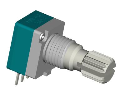 China Round Shaft Plastic Rotary Potentiometer 100MΩ Min Insulation Resistance 6mm Or Customized for sale