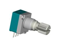 China Rotary Electrical Potentiometer Plastic/Metal Shaft 0.05W Power 10 000 Cycles Life 6mm Diameter for sale