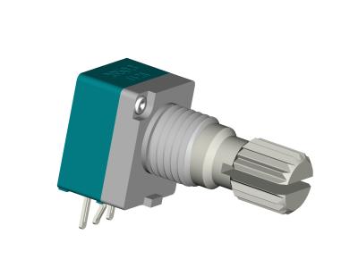 China Rotary Electrical Potentiometer Plastic/Metal Shaft 0.05W Power 10 000 Cycles Life 6mm Diameter for sale