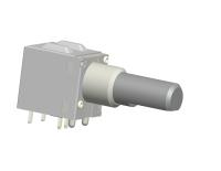 China Metal Shaft Round Rotary Potentiometer Single Or Dual Gang 0.05W Power Rating for sale