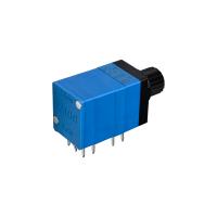 China RV97 Motorized Rotary Potentiometer Horizontal Quad Gang Unequal Foot Distance 2.5*5.0mm Sealed Plastic Shaft Volume Control for sale