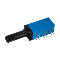 China 9mm Variable Resistor 5K 10k Linear Potentiometer Six Gang 15/20mm Plastic Shaft Rotary Potentiometer For Volume Control for sale
