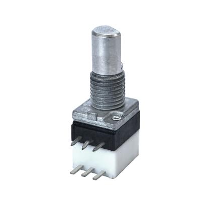 China RV9120NZ Customized Shaft Diameter Rotary Potentiometer Sensor Single Or Dual Gang Through Hole / DIP Mount for sale