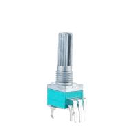 China Knurled Shaft Rotary Potentiometer 300Ω-3MKΩ Resistance Plastic Material for sale