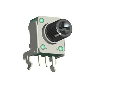 China Shaft Diameter 6mm Or Customized Rotary Variable Resistor Through Hole DIP Mount Durable Adjustable Electrical Component for sale