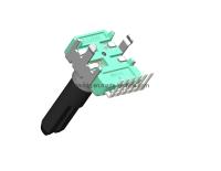 China Plastic and Metal Rotary Potentiometer Temperature Range Minus 25 to 85 Degrees Celsius Rotational Life 10 Suitable for Electronic Control Panels for sale