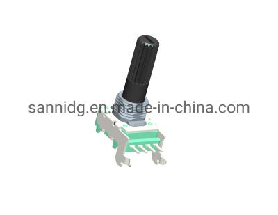 China 6mm Shaft Diameter Rotary Potentiometer Round Flat Knurled Shaft Types Resistance Range 300 Ohm to 3 Mega Ohm Durable for sale