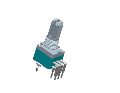 China Through Hole DIP Mount Rotary Potentiometer Plastic and Metal Design Offering 100MΩ Min Insulation Resistance for Performance for sale