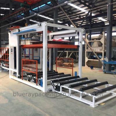 China Automatic fast speed woven bag palletizer machine for stacking 20-50kg bags in pallet for sale