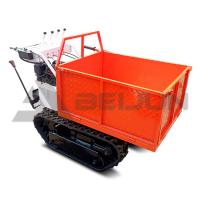 China 8 Ton Diesel Rubber Track Crawler Dumper Truck 2700mm Cargo Box Electric Start for sale