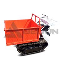 China 8 Ton Diesel Rubber Track Crawler Dumper Truck 2700mm Cargo Box Electric Start for sale