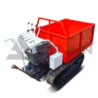 China 8 Ton Diesel Rubber Track Crawler Dumper Truck 2700mm Cargo Box Electric Start for sale