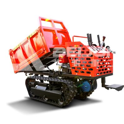 China 2 Ton Steel Rubber Track Crawler Dumper Truck 2800x1200x1500mm for Complex Terrain for sale
