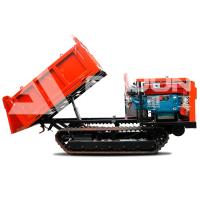 China 2 Ton Crawler Dumper Truck With Customizable Cargo Box And Remote Control Option for sale
